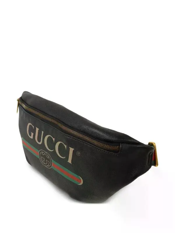 Gucci Gg Logo-print Belt Bag - Black