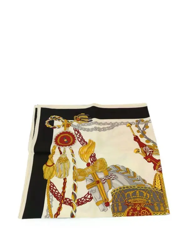Hermès Equestrian-print Scarf - Neutrals