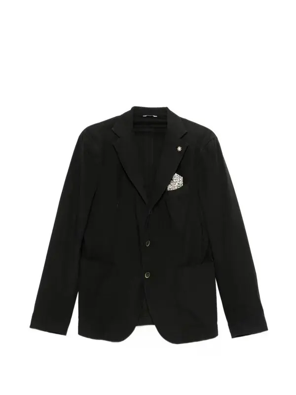 MANUEL RITZ Logo-pin Single-breasted Blazer