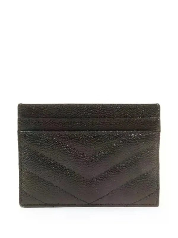 Saint Laurent Cassandre Matelasse Card Case - Black
