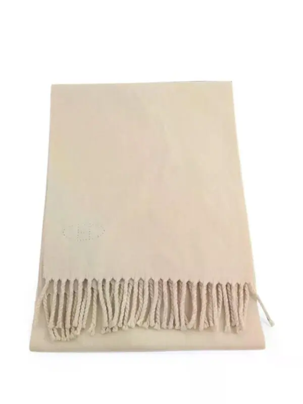 Hermès Fringed Cashmere Scarf - Neutrals