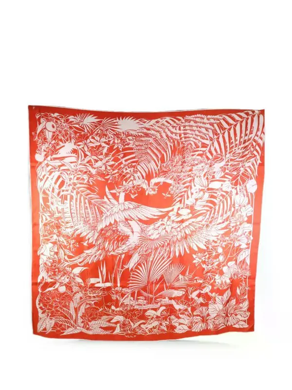 Hermès Flamingo Party Scarf - Red