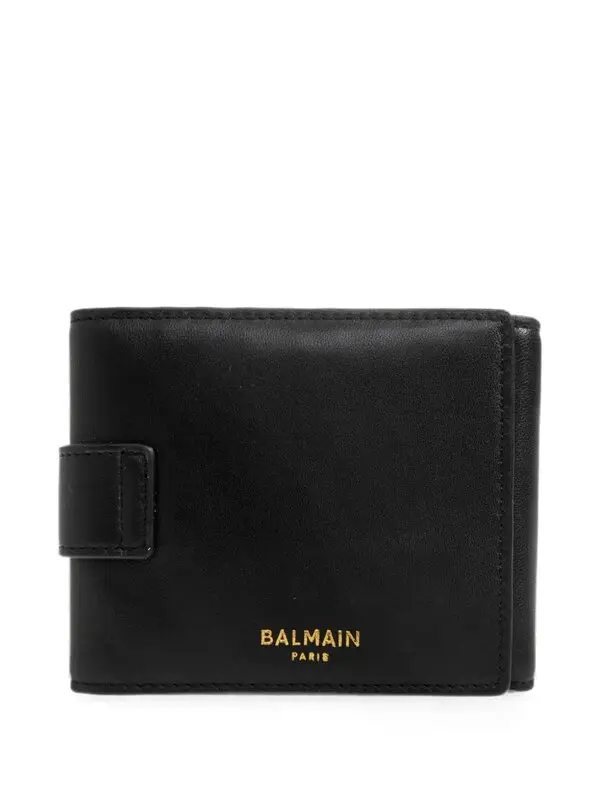 Balmain Logo-padlock Calf Leather Wallet