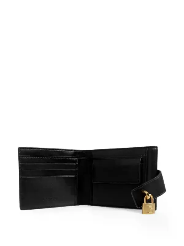 Balmain Logo-padlock Calf Leather Wallet