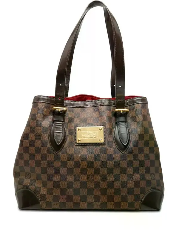 LOUIS VUITTON Damier Ebene Hampstead Mm Tote Bag - Brown
