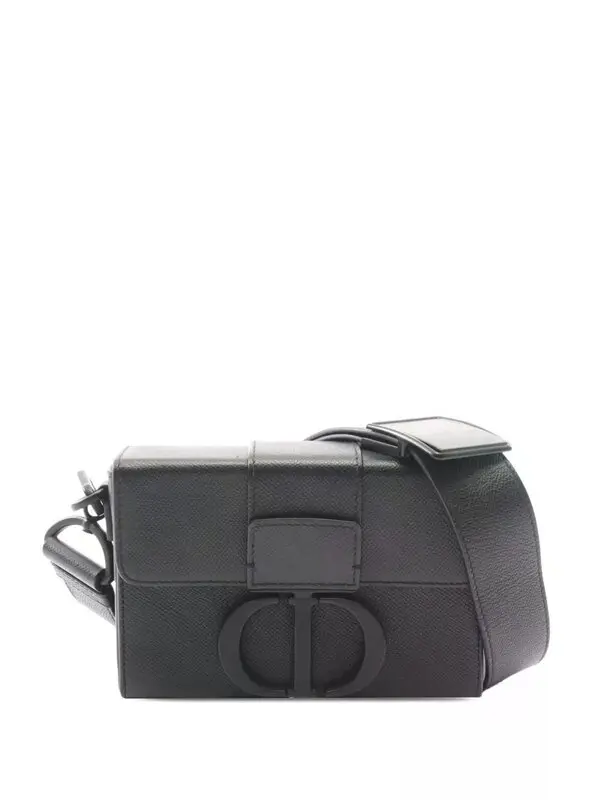 Dior Leather Box Bag With Cd Clasp - Black