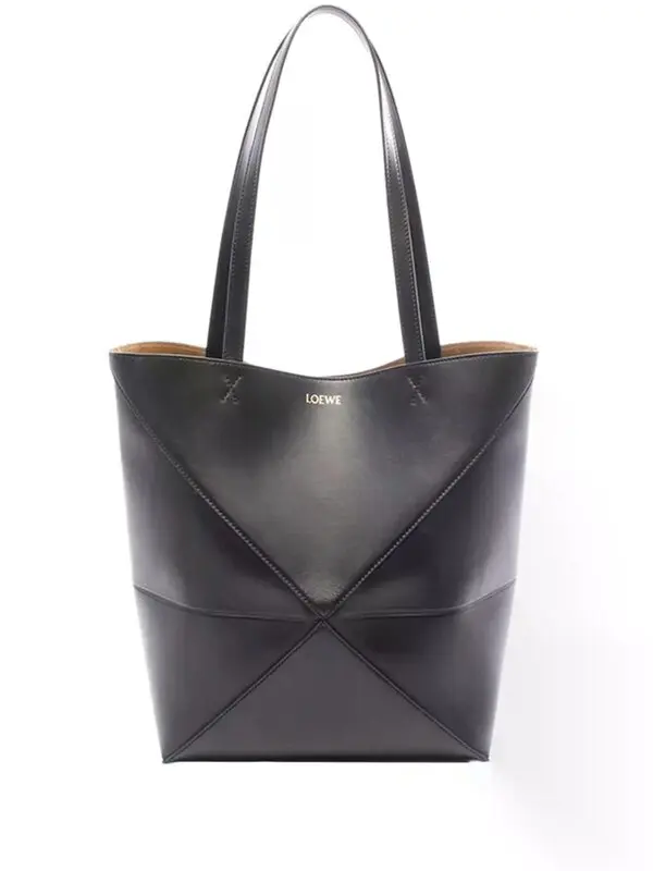 Loewe Leather Tote Bag - Black