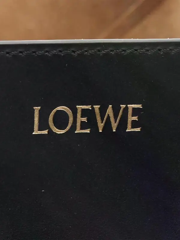Loewe Leather Tote Bag - Black