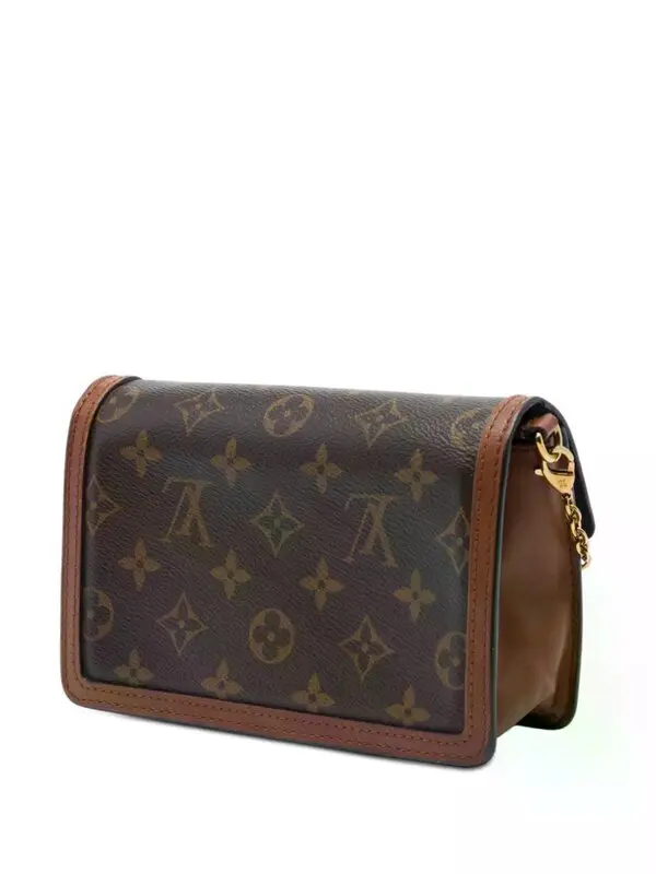 LOUIS VUITTON Monogram Reverse Dauphine Wallet On Chain Crossbody Bag - Brown