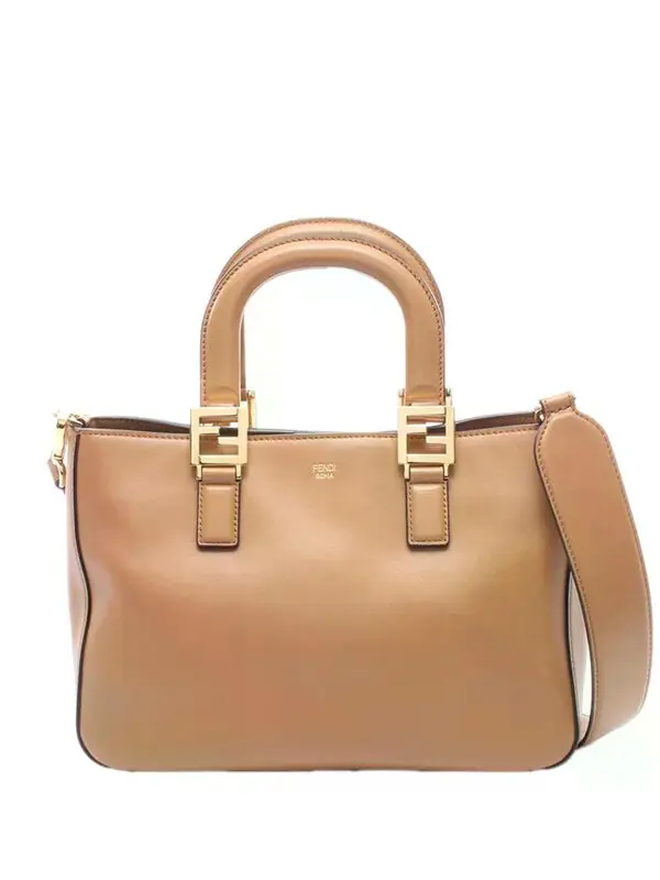 Fendi Selleria Ff Leather Tote Satchel - Brown