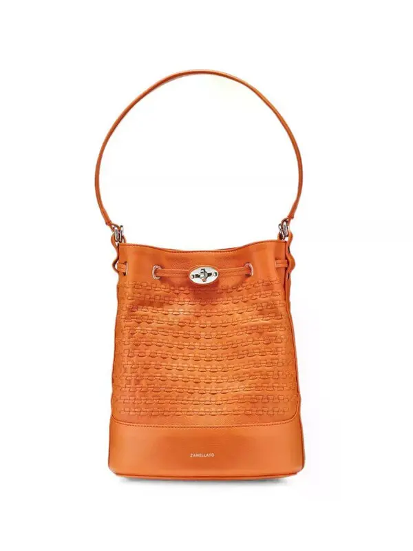 ZANELLATO Small Musiva Woven Design Bucket Bag