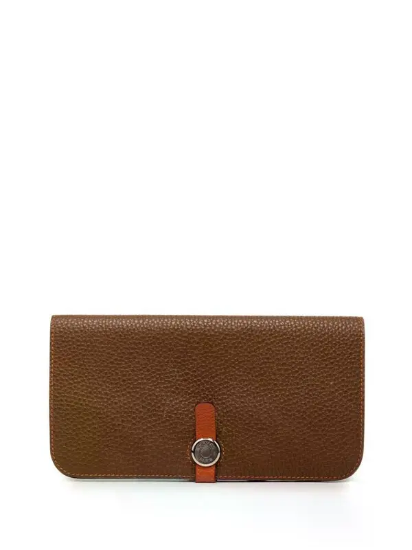 Hermès 2010 Togo Dogon Duo Wallet Gm Long Wallets - Brown