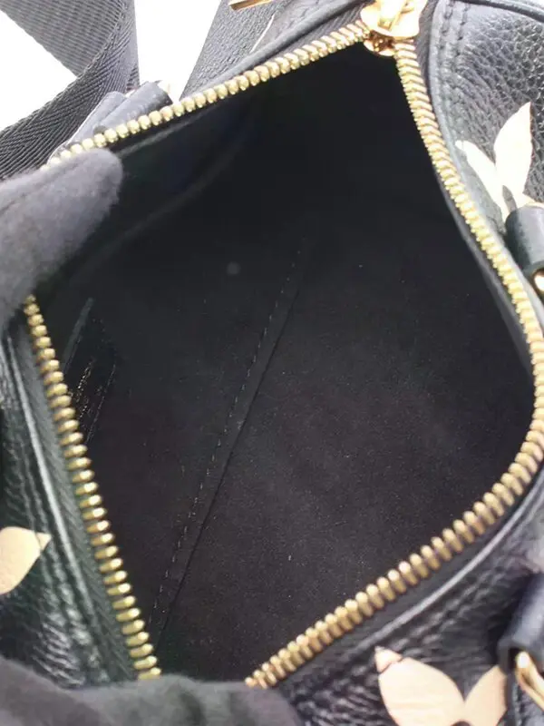 LOUIS VUITTON Bicolor Monogram Empreinte Giant Papillon Bb Satchel - Black