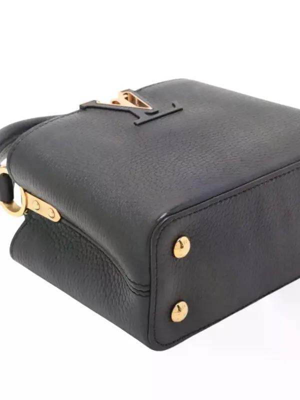 LOUIS VUITTON Taurillon Mini Capucines Satchel