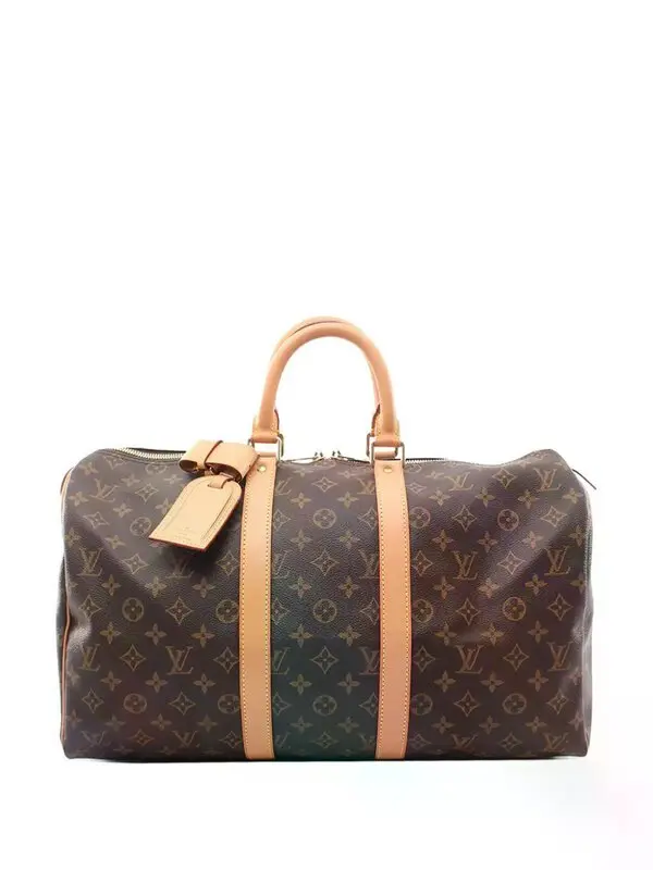 LOUIS VUITTON Monogram Keepall 45 Travel Bag - Brown