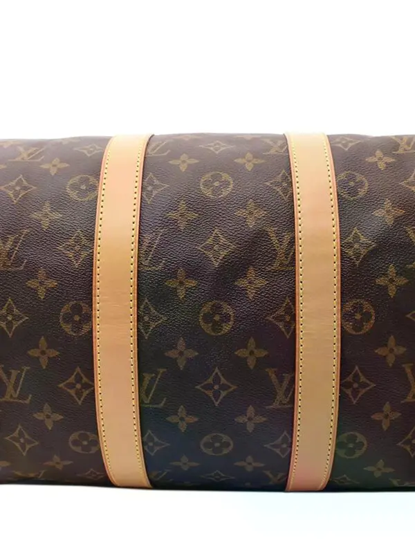 LOUIS VUITTON Monogram Keepall 45 Travel Bag - Brown