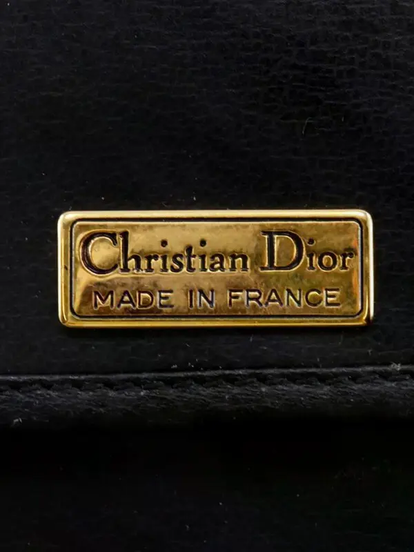 Dior Leather Flap Crossbody Bag - Black