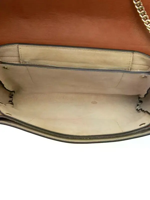 Chloé Faye Small Suede And Calfskin Crossbody Bag - Brown