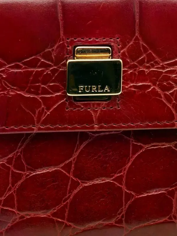 Furla Croc-embossed Leather Wallet