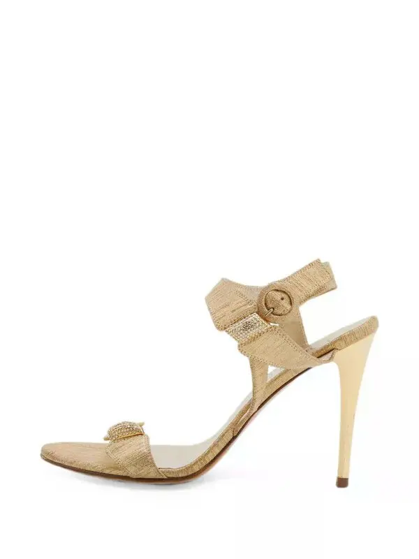 LORIBLU Crystal-embellished Ankle-strap Sandals