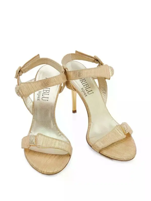 LORIBLU Crystal-embellished Ankle-strap Sandals