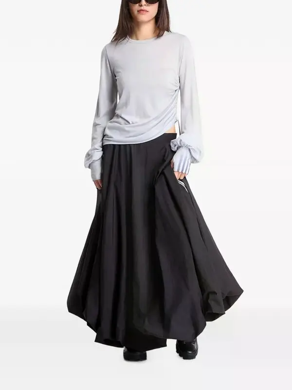 Y3 Cinched Draped Long Sleeve Top