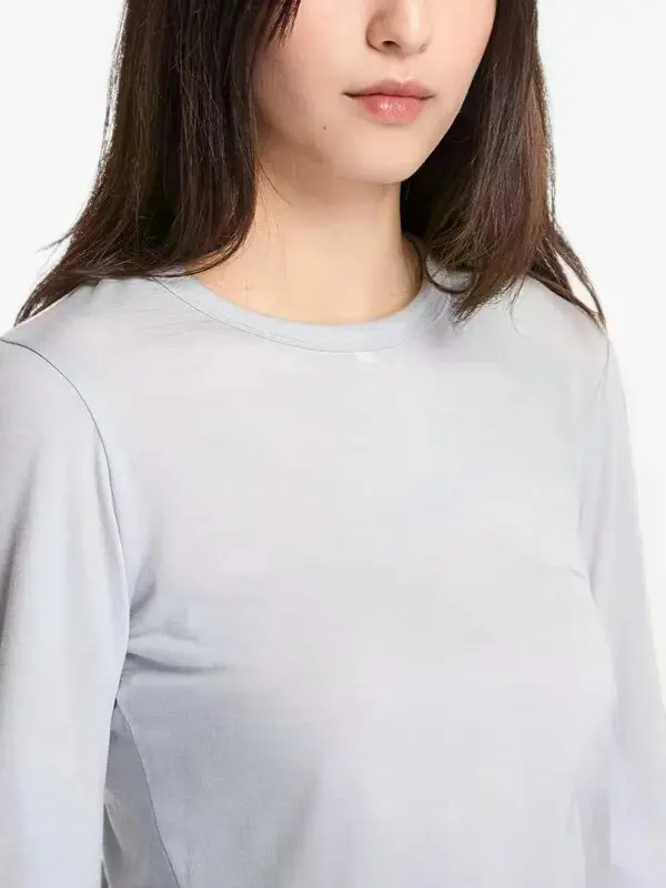 Y3 Cinched Draped Long Sleeve Top