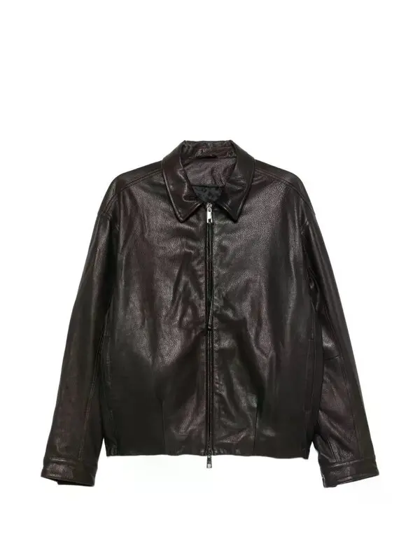 GIORGIO BRATO Grained Leather Jacket