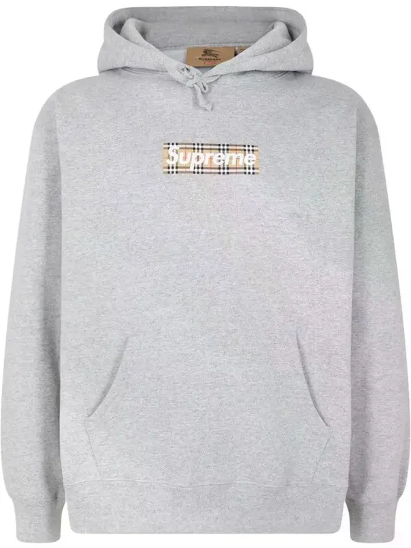 Supreme X Burberry Box Logo Drawstring Hoodie