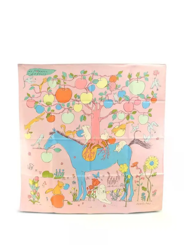 Hermès Le Pommier Sellier Scarf