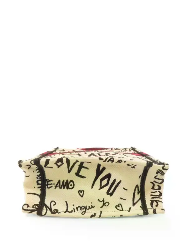 Dior Graffiti Print Vertical Tote Bag