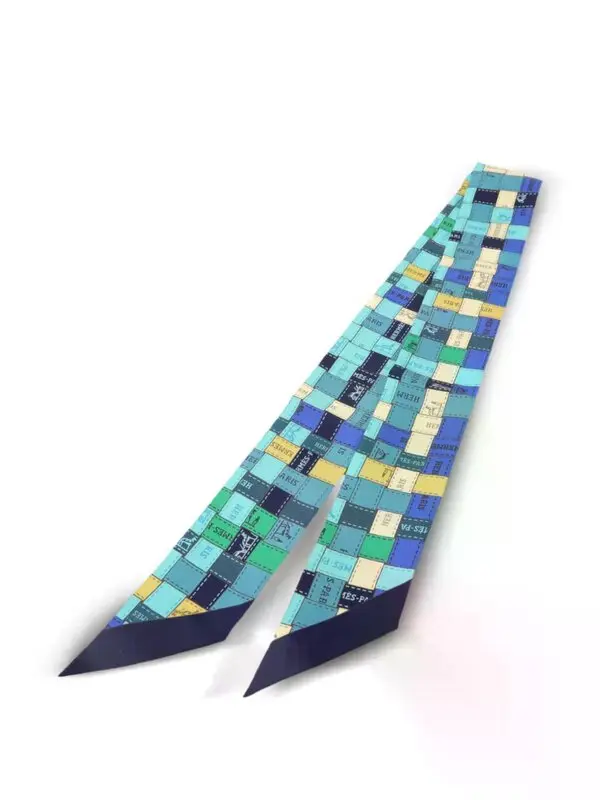 Hermès Print Silk Scarf - Blue