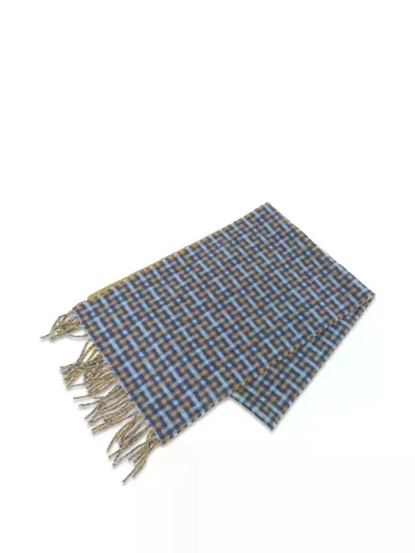 Hermès Check Fringe Scarf