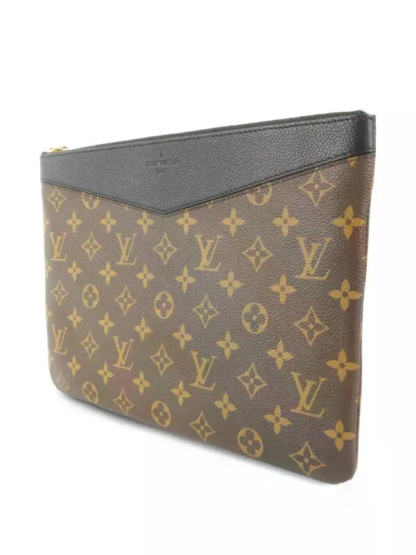 LOUIS VUITTON Monogram Clutch Bag - Brown