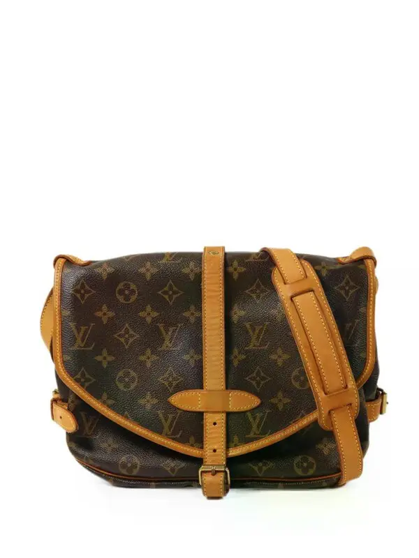LOUIS VUITTON Monogram Saumur Shoulder Bag - Brown