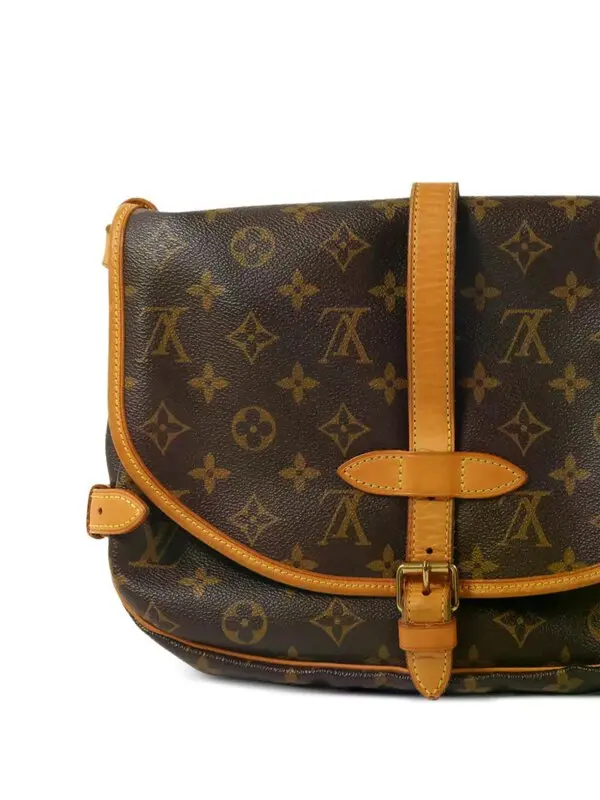 LOUIS VUITTON Monogram Saumur Shoulder Bag - Brown
