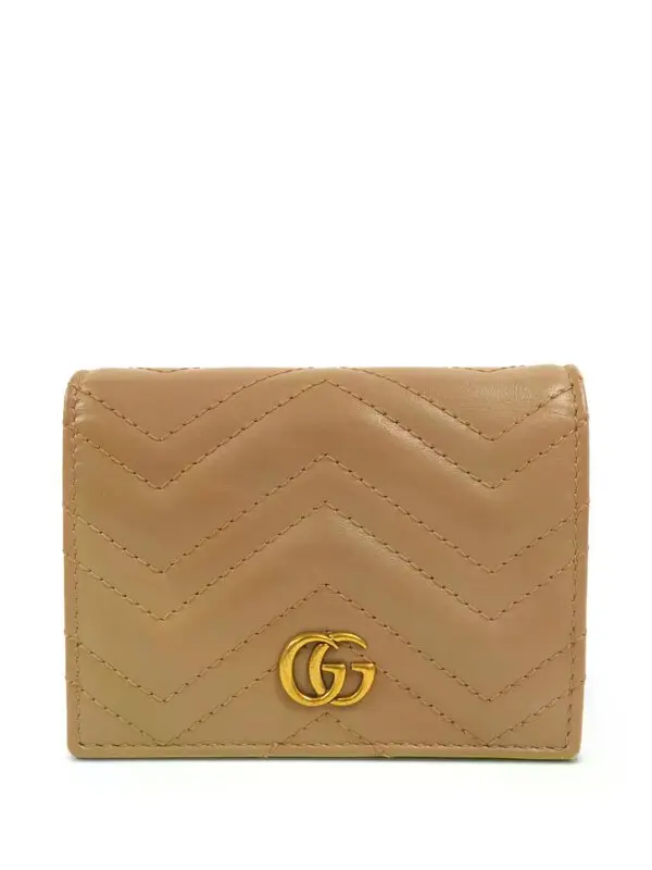 Gucci Gg Marmont Quilted Wallet - Neutrals