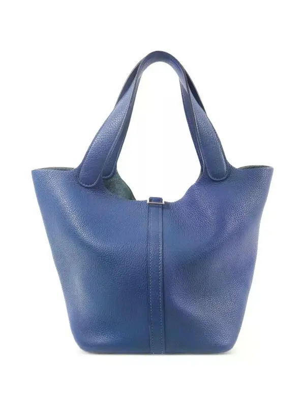 Hermès Picotin Leather Tote Bag - Blue