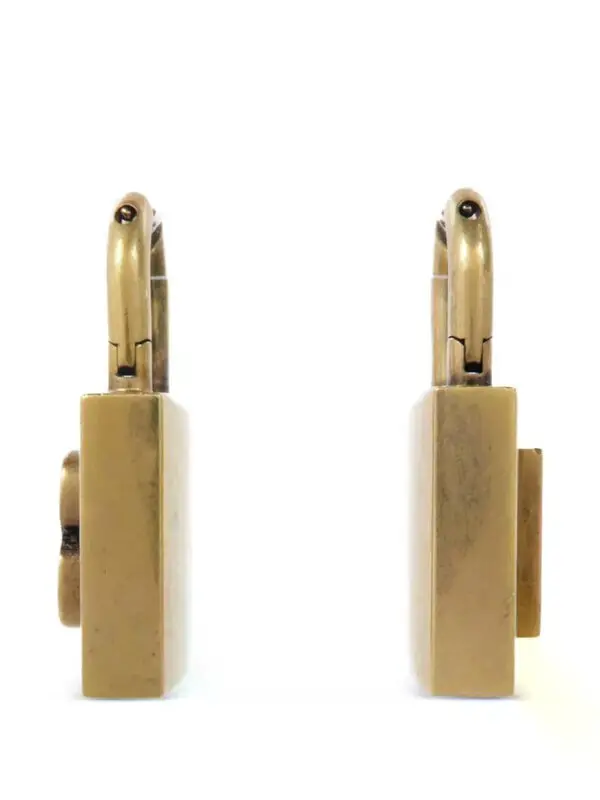 Balenciaga Tone Padlock B-logo Earrings