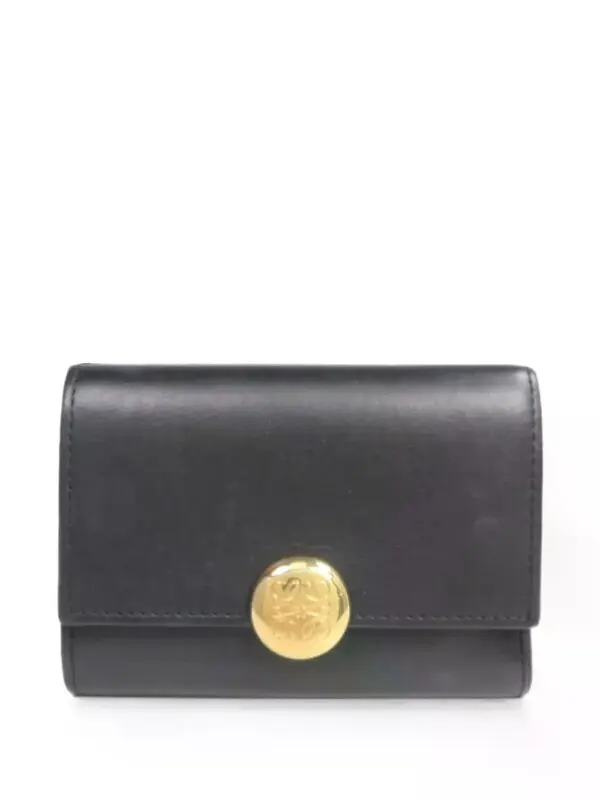 Loewe Pebble Small Vertical Wallet - Black