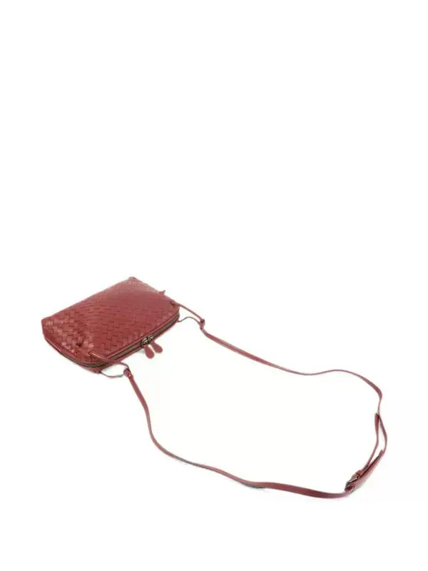 Bottega Veneta Intrecciato Shoulder Bag - Red