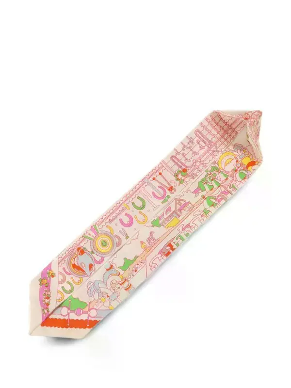 Hermès Twilly Printed Scarf - Neutrals