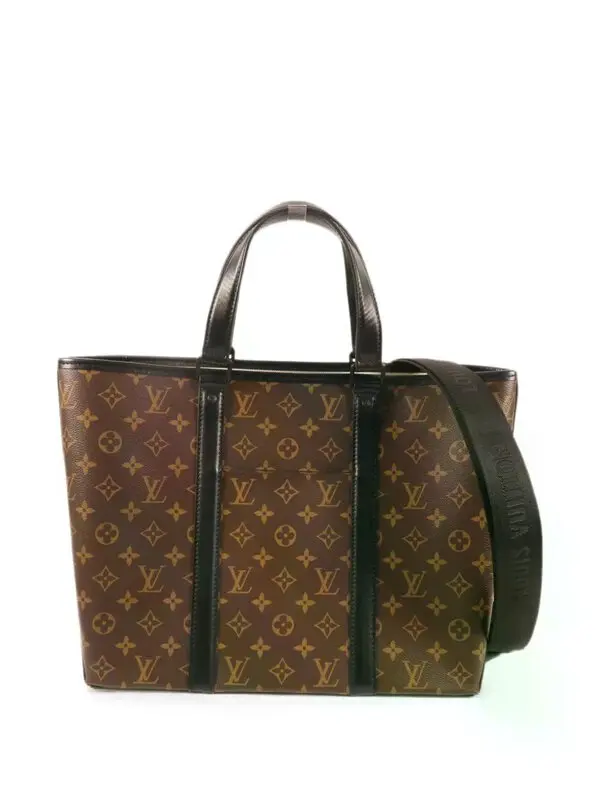 LOUIS VUITTON Monogram Macassar Weekend Tote Bag