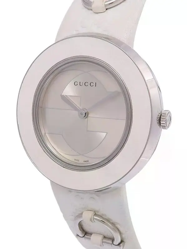 Gucci U-play 35mm Watch With Leather Strap