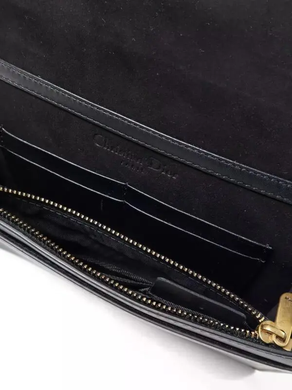 Dior Star-studded Leather Shoulder Bag - Black