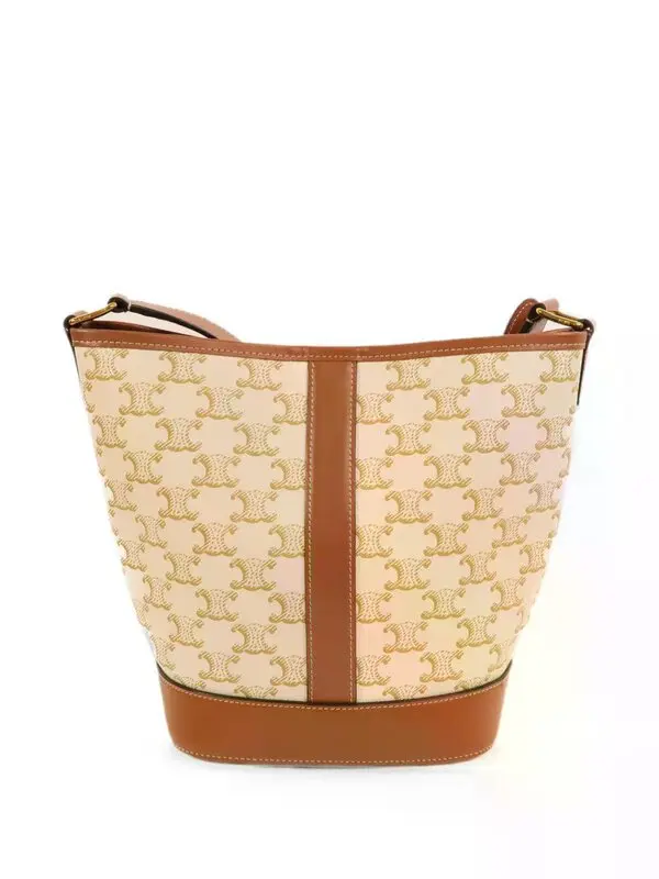 Celine Triomphe Canvas Bucket Bag - Neutrals