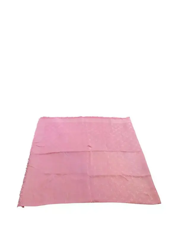 LOUIS VUITTON Monogram Frayed Scarf - Pink