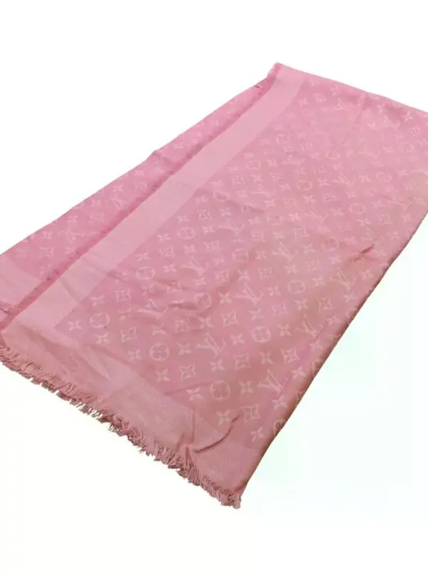 LOUIS VUITTON Monogram Frayed Scarf