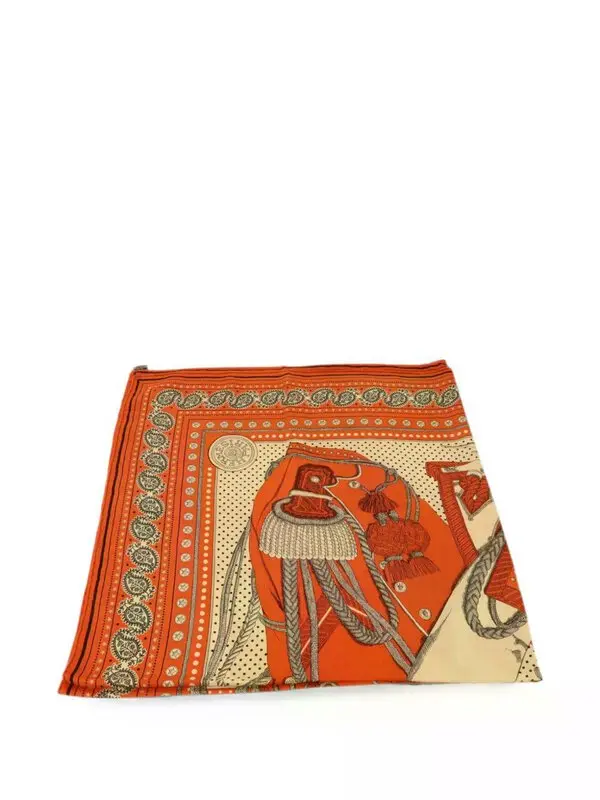 Hermès Paisley-print Scarf - Orange