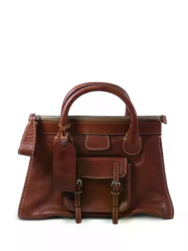 Chloé Leather Tote Bag With Buckle Detail